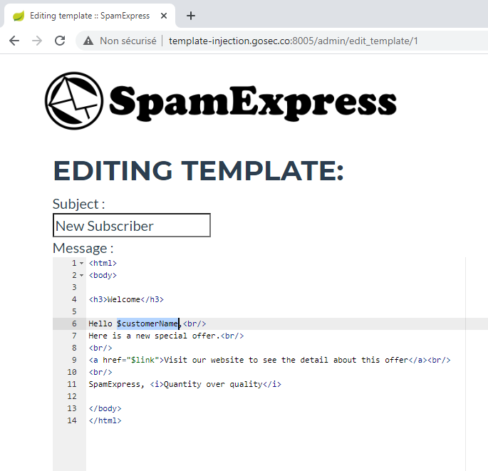 Template Injection in Action